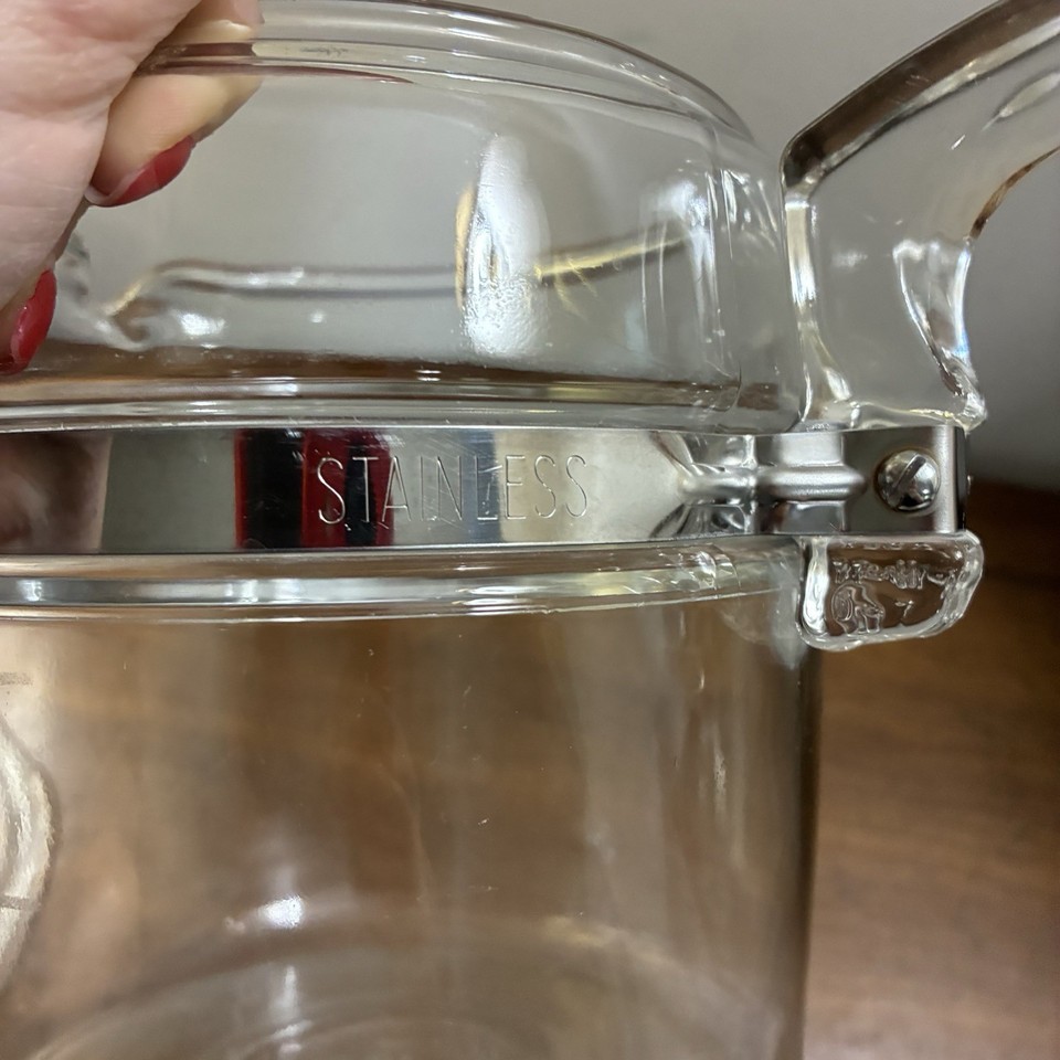 Vintage Pyrex 7756-B Flameware Glass Percolator Coffee Pot with Lid ...