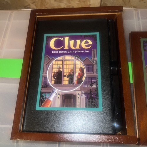 Clue Hasbro Vintage Game Collection Wooden Box Bookshelf Edition ...