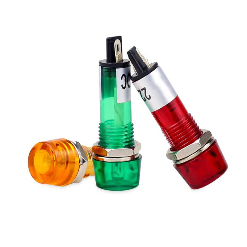 12V 24V 220V XD10-3 Signal Indicator Light 10MM Panel Mount 3 Colors 1 ...
