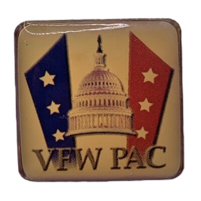 Vintage VFW Veterans of Foreign Wars PAC Political Action Committee Pin ...