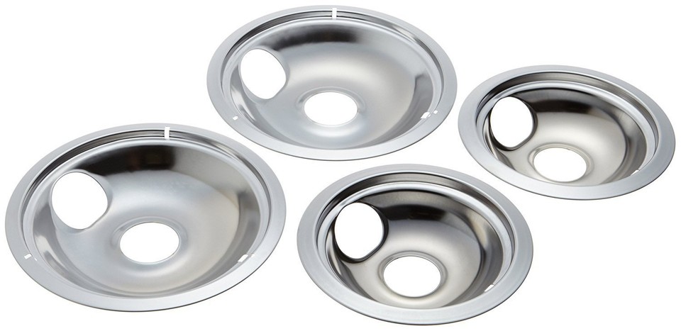 Drip Pans Reflector Bowl 4pc Set 6 and 8 Frigidaire Whirlpool Stove ...