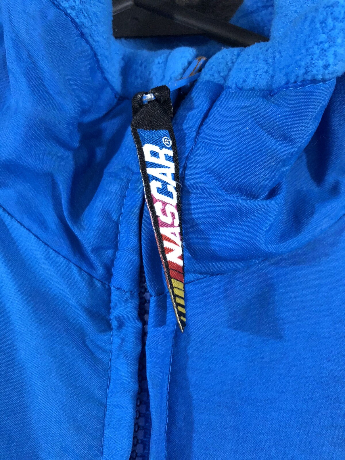 Mark Martin Pfizer Racing Team NASCAR Jacket Medium Blue Stained | eBay