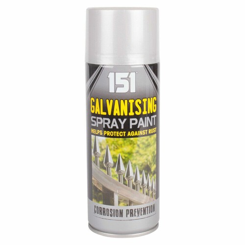 GALVANISED SPRAY PAINT 400ML GALVANISING MATT FINISH ANTI RUST HIGH ...