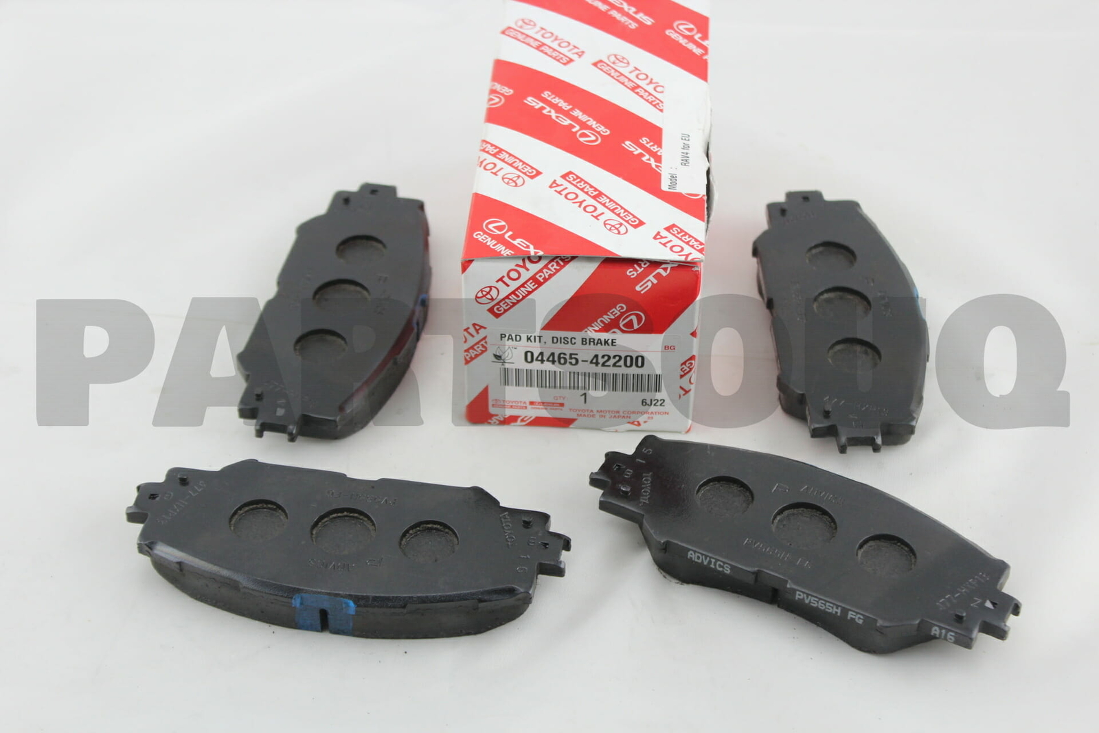 0446542200 Genuine Toyota PAD KIT, DISC BRAKE, FRONT 04465-42200 | eBay