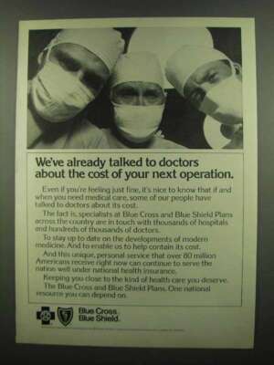 1974 Blue Cross Blue Shield Ad - Talked to Doctors | eBay