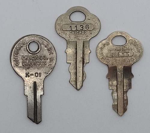 Vintage Chicago Lock Co. Keys, Lot of 3 | eBay