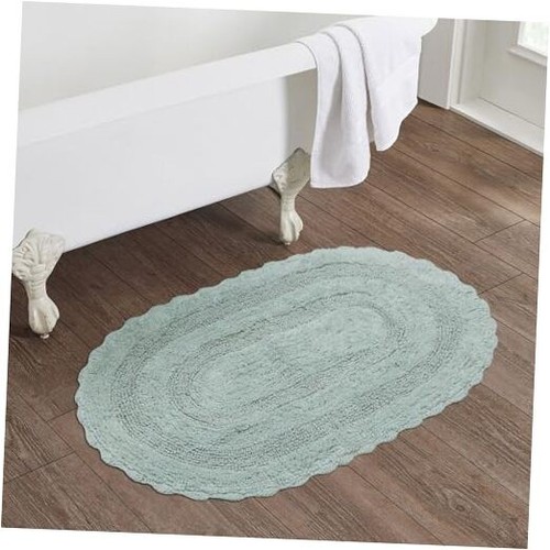Cotton Oval Bath Rug, Area Rug for Bathroom, Vanity Shower, Kitchen ...
