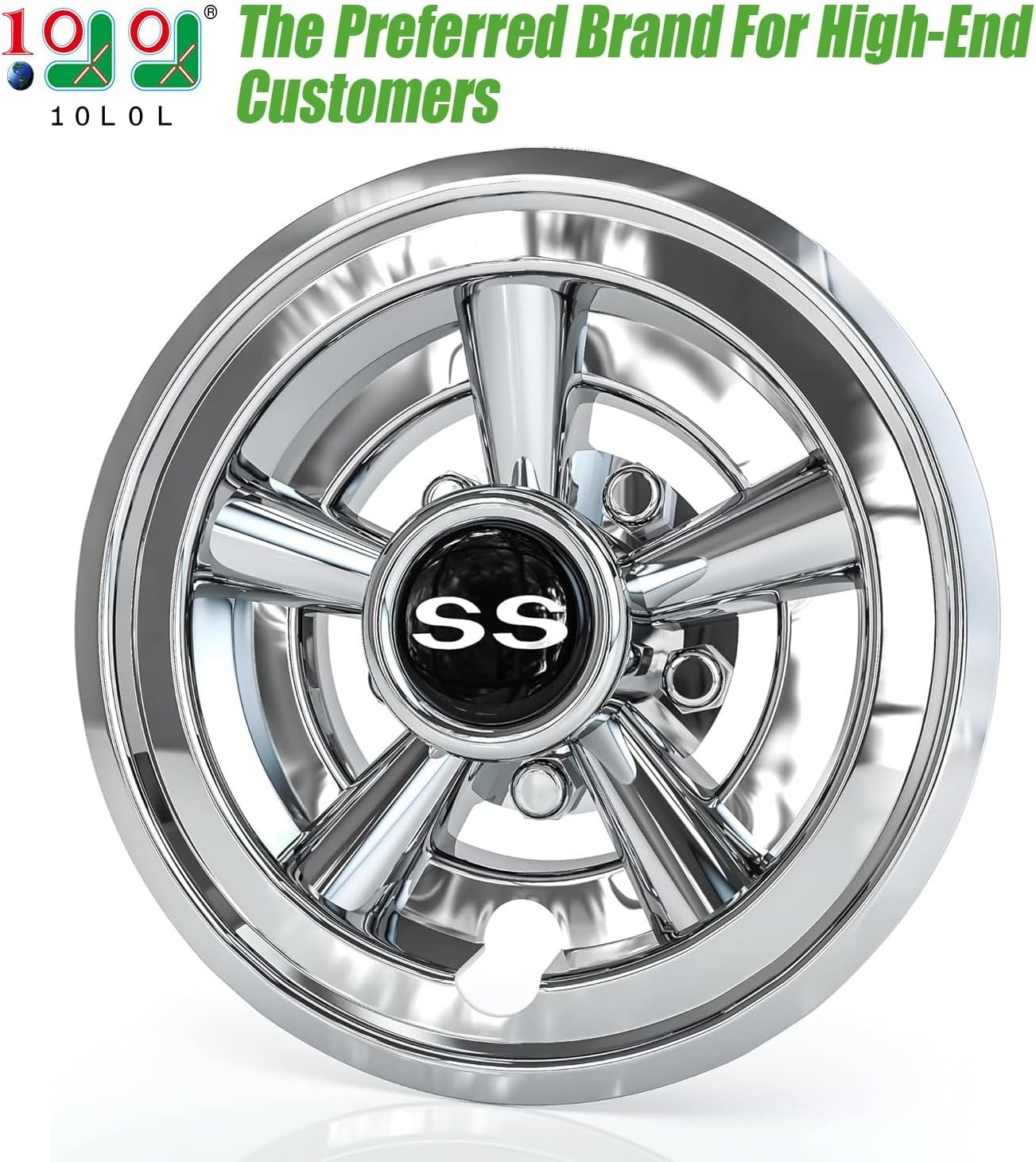 8 Inch Golf Cart Wheel Covers Hub Caps for EZGO Club Car Yamaha,Set of ...