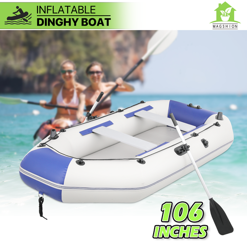 8.8ft 3 Person Inflatable Boat Fishing Rafting Dive Pontoon Dinghy ...