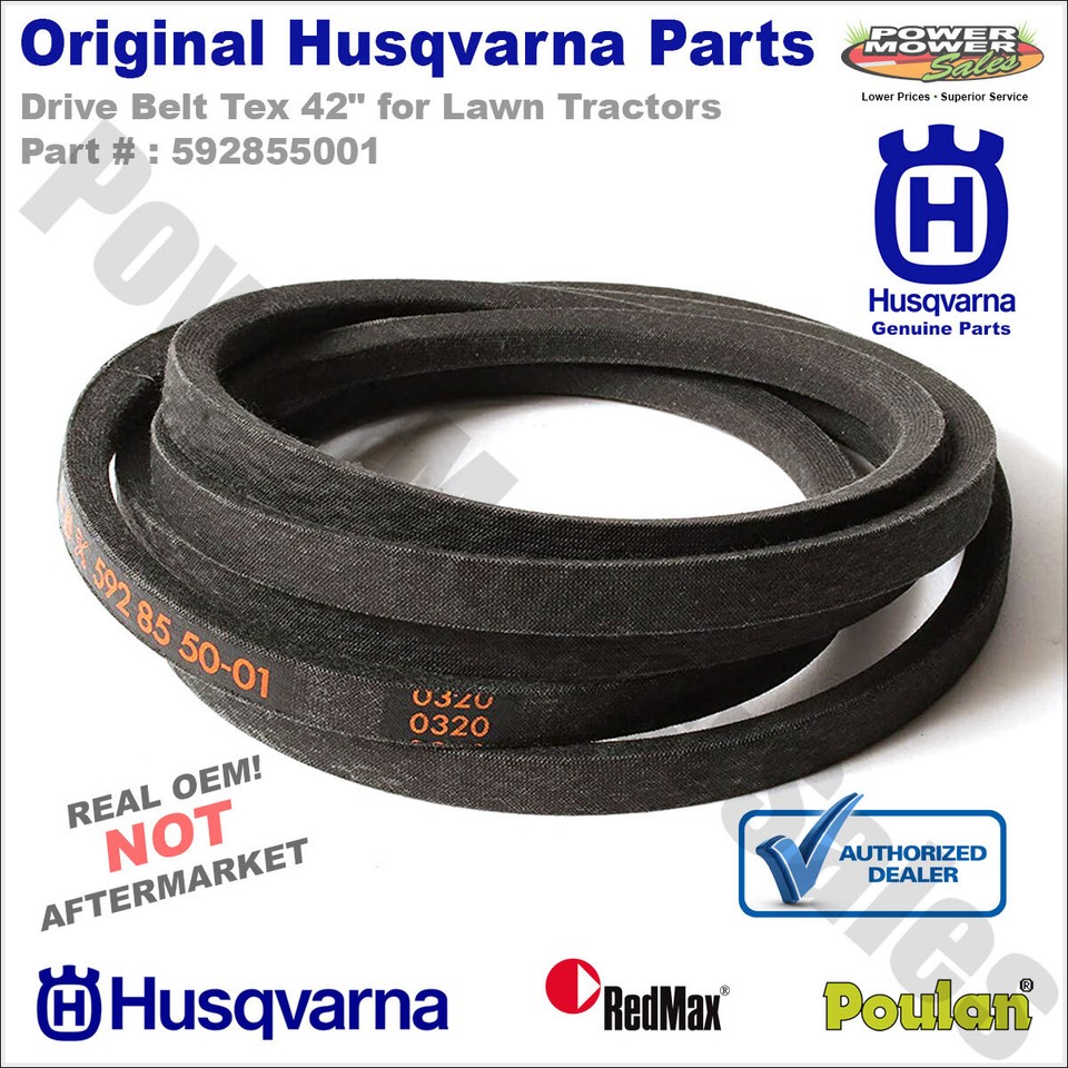 Husqvarna Drive Belt for Lawn Mowers with 46" Decks / 592855001 | eBay
