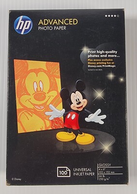 Hewlett Packard Q6638A 4 x 6 inch Glossy Printer Paper - 100 Sheets ...