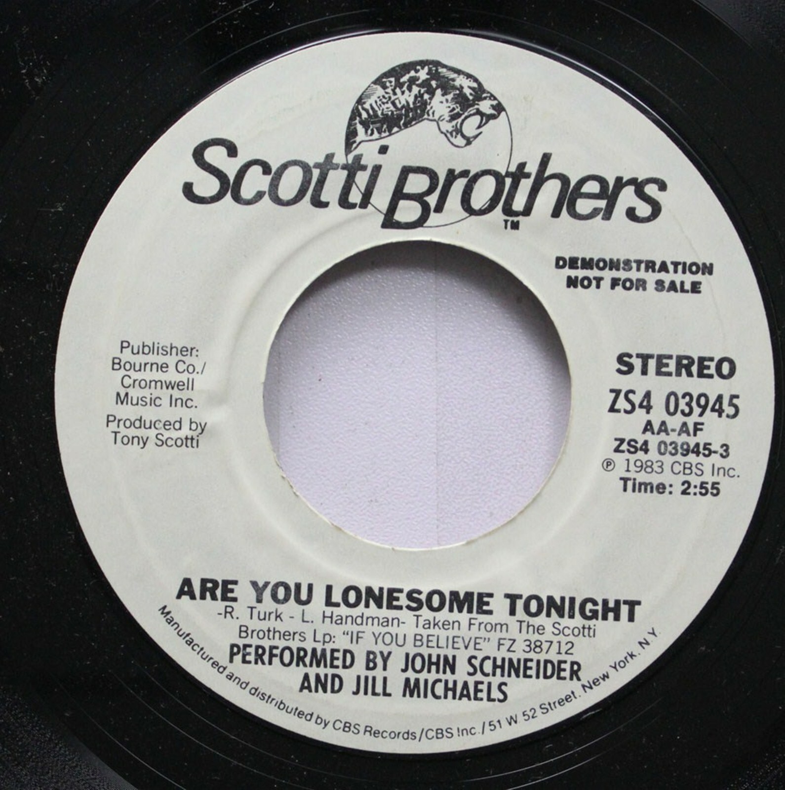 Pop Promo Nm! 45 John Schneider And Jill Michaels - Are You Lonesome ...