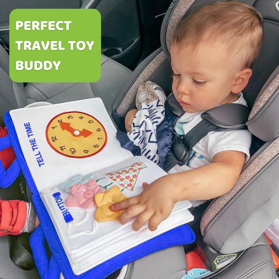 Quiet Book for Toddlers - Montessori Basic Skills Activity Travel Toy ...