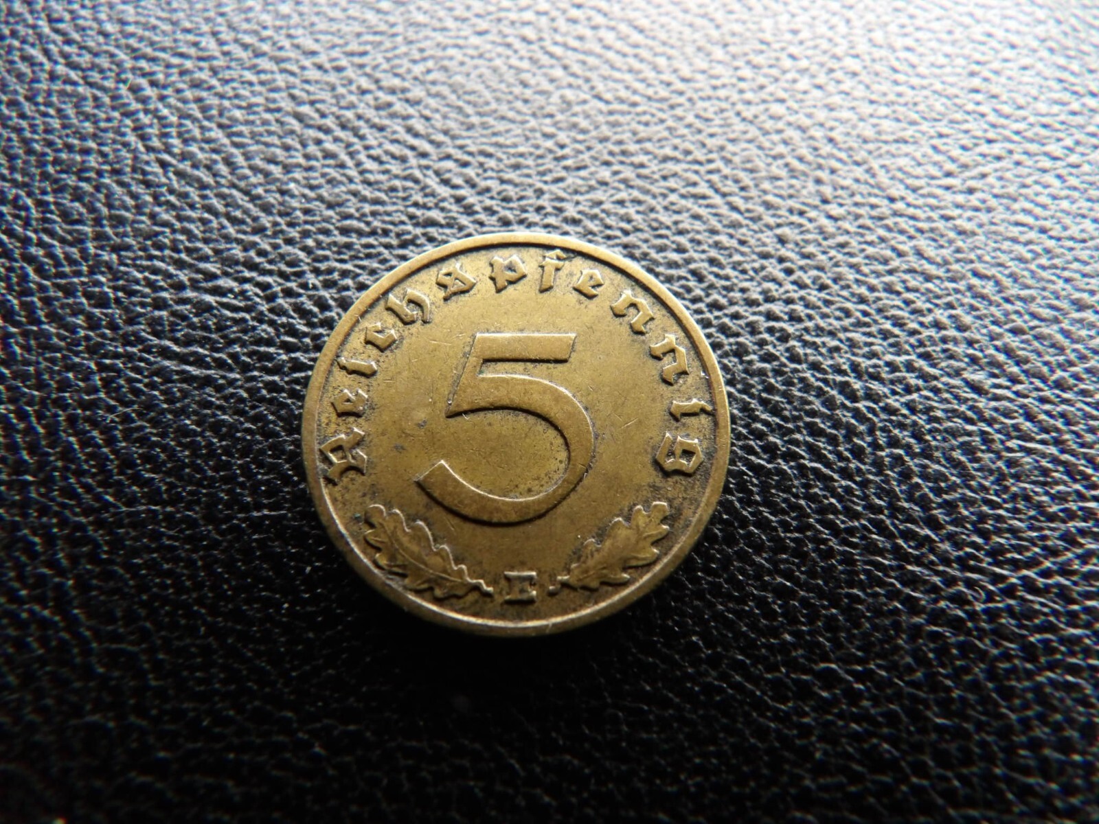 WWII Antique Germany 1937 E 3rd Reich SS Nazi Eagle swastika 5 pfennig ...