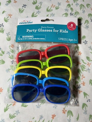 6ct. Assorted Color Novelty Glasses Party Favors New!!! | eBay