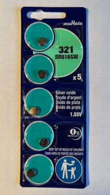 1 x muRata (Sony) SR616SW 321 Silver Oxide 1.55v Watch Battery Aussie ...