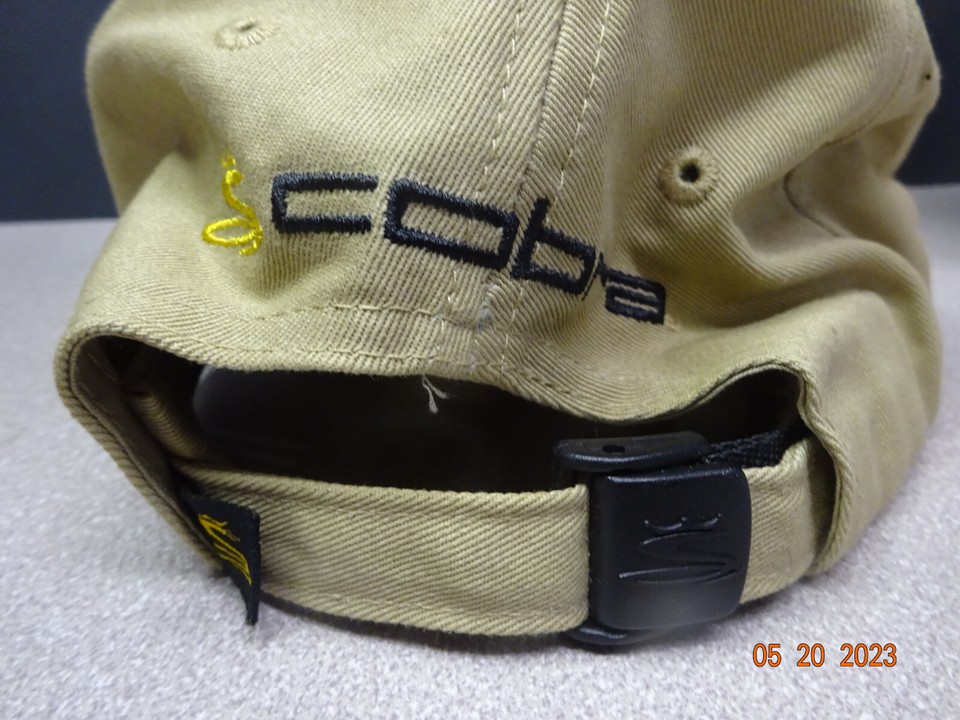 Vintage Ford Cobra Shelby Mustang Tan Baseball Cap Hat Black Logo 100% ...