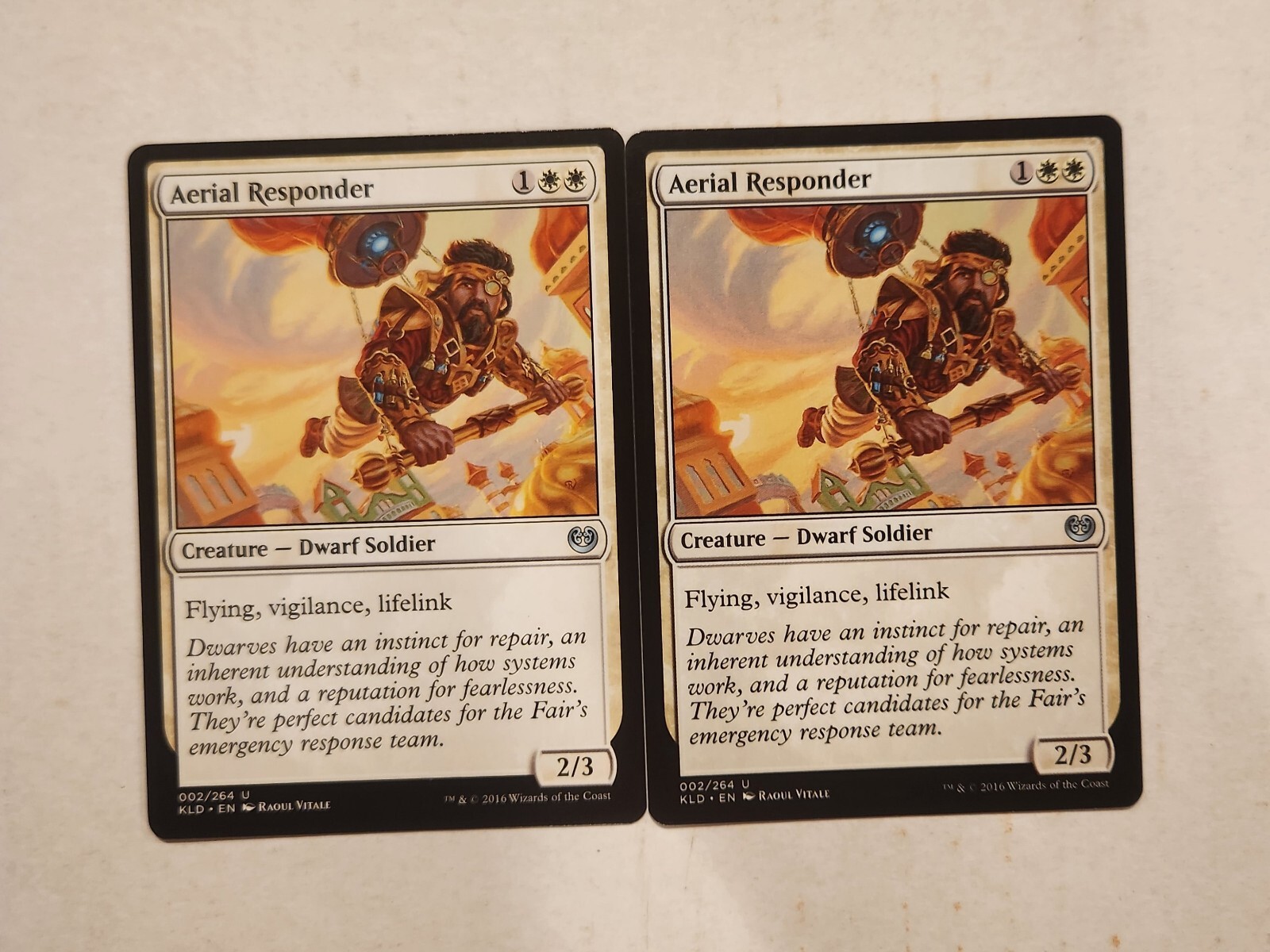 2× Aerial Responder - Kaladesh - Magic The Gathering - MTG - Dwarf ...