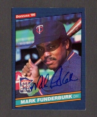 Mark Funderburk 1986 Donruss authentic autographed card Twins | eBay