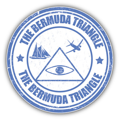 The Bermuda Triangle Grunge Rubber Stamp Car Bumper Sticker Decal 5'' x ...