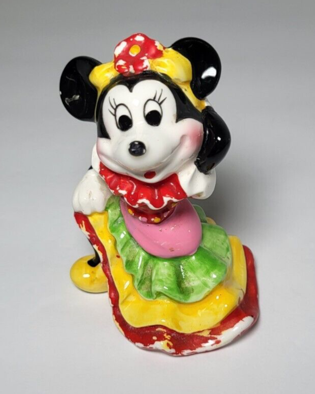 Disney Minnie Mouse Spanish Latin Flamenco Porcelain Figurine 3.5" Tall ...