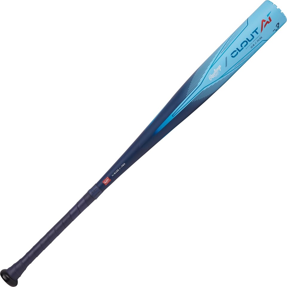 Rawlings 2025 Clout AI Baseball Bat -3 Drop 33 In 2 5/8" Barrell 1Pc ...