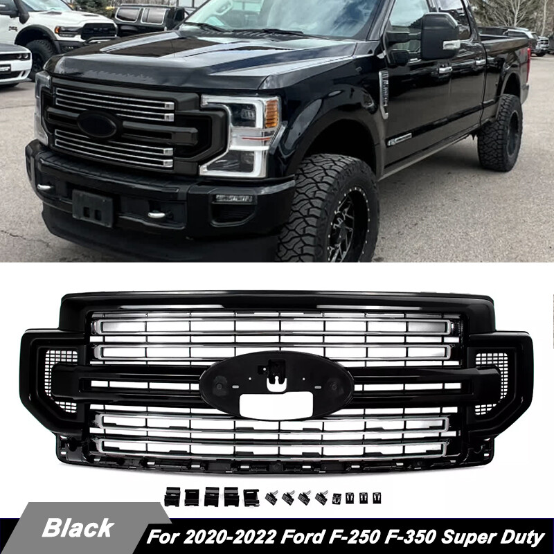For 2020-2022 Ford F250 F350 F450 Super Duty LIMITED Front Grille Gloss ...