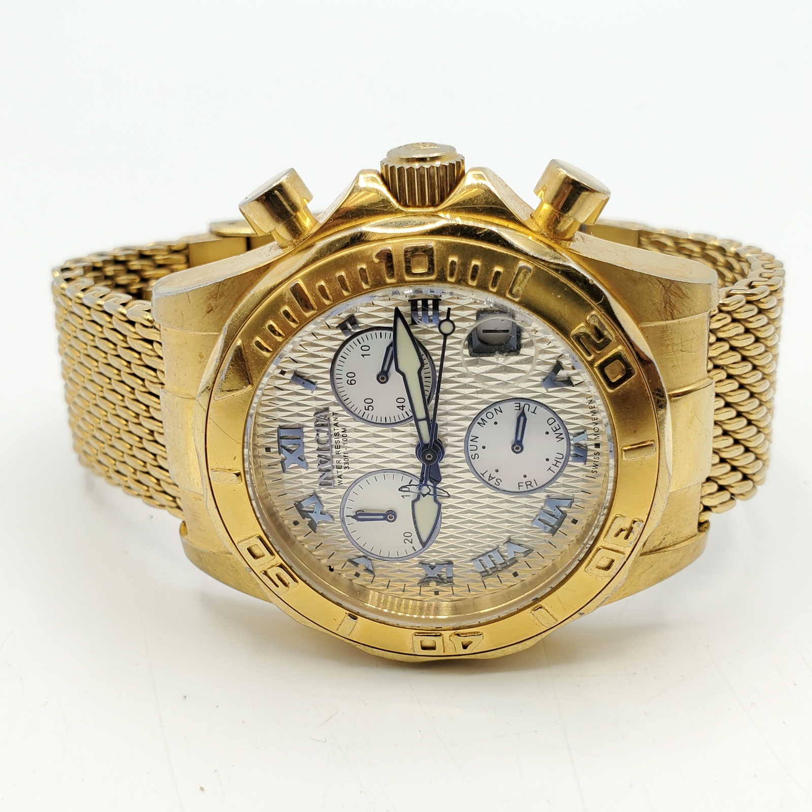 Invicta Sea Wizard 5745 WR100m Day|Date Luminous Chrono Watch Runs New ...