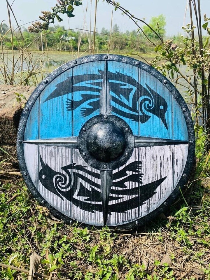 Medieval Viking Shield Ragnar Viking Battle Ready Viking Wooden Shield ...