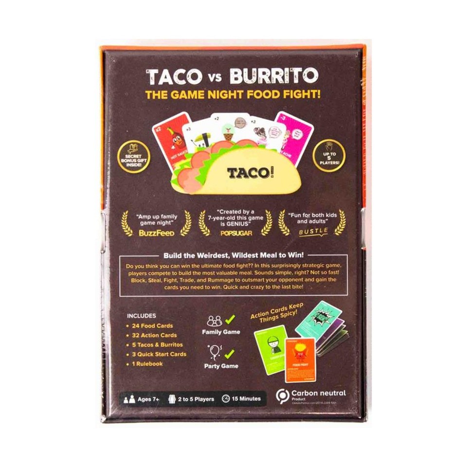 Hot Taco Card Game Taco vs Burrito (5th Anniversary Ed) Box SW (New ...