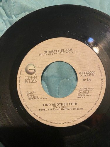 QuarterFlash Find Another Fool Cruising With The Deuce 1981 Vinyl 45 ...