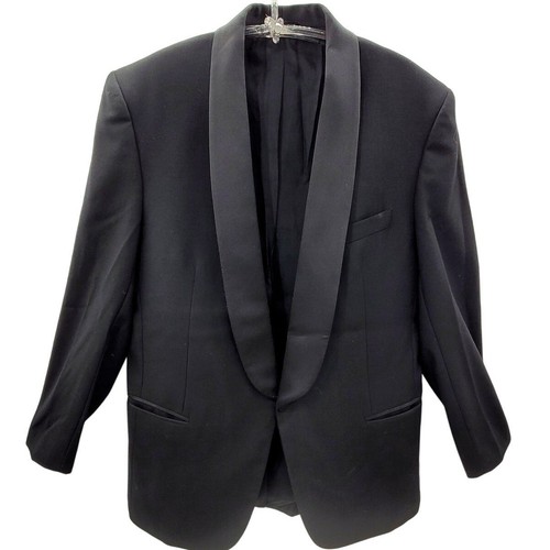 Vito Rufolo Vintage Black Satin Collar and Button Tuxedo Blazer Jacket ...
