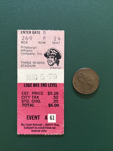 STEVE CARLTON 1979 DH Phillies Pirates Ticket Stub PETE ROSE 3299hit ...