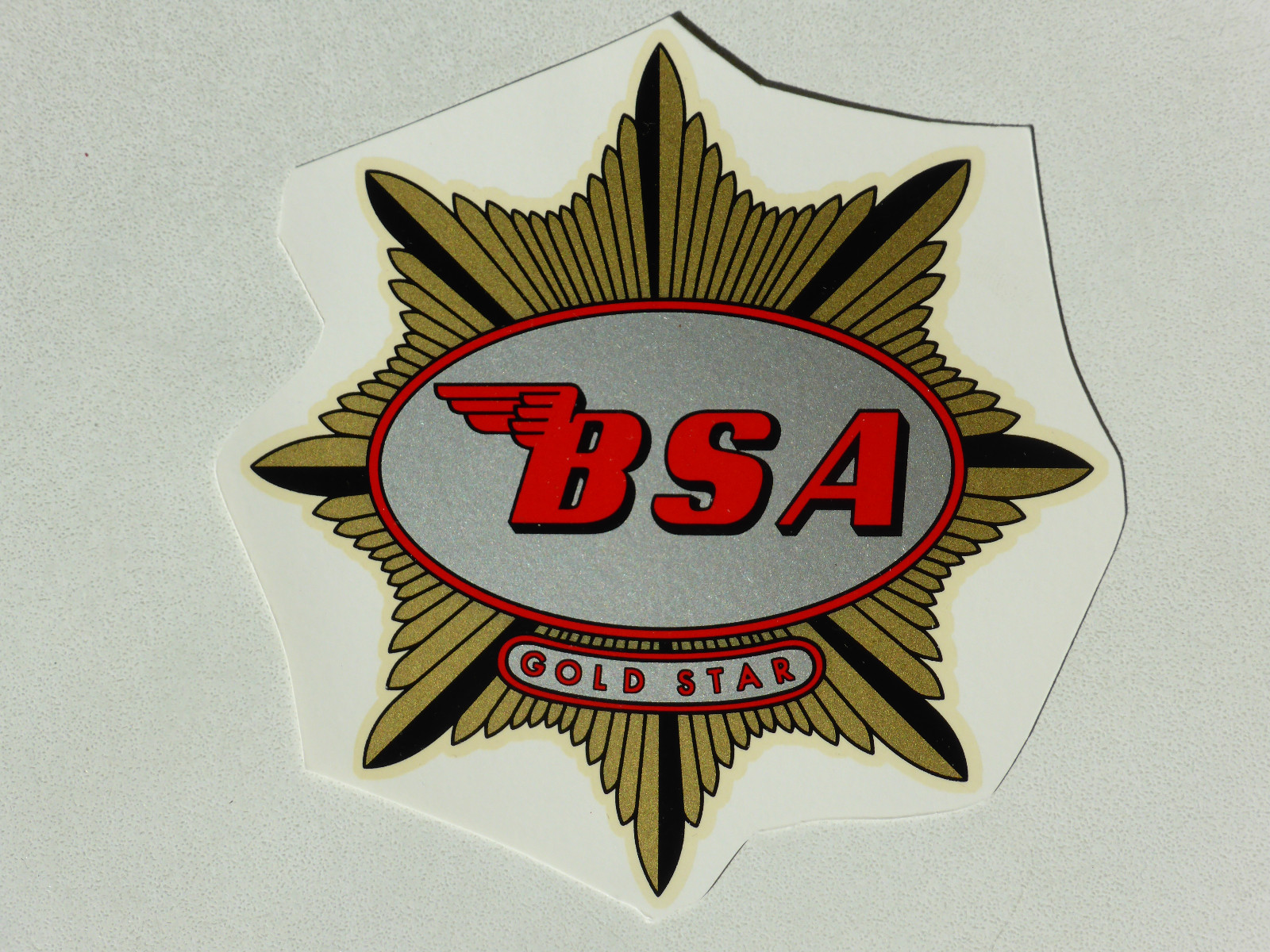 BSA Lettering Decal 98230B 96 X 96 MM Gold/Silver/Red | eBay