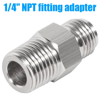 1/4" NPT Fitting Adapter, 1/4" Male NPT to M12 x 1.25 Male Coupling ...