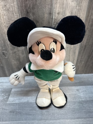 Vintage Minnie Mouse Golfer Plush Toy Disneyland Disney World 14" Tall ...