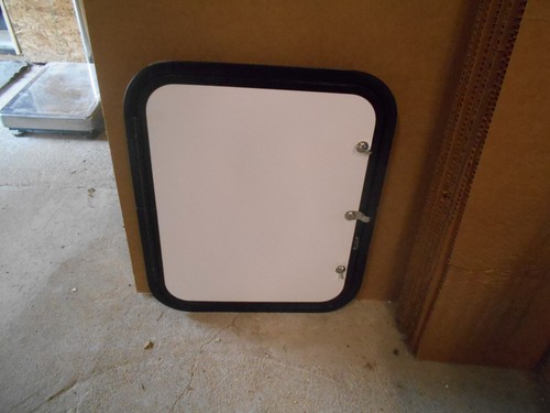 *24" X 20" HATCH BAGGAGE CARGO COMPART STORAGE DOOR RV WHITE BLACK FREE ...