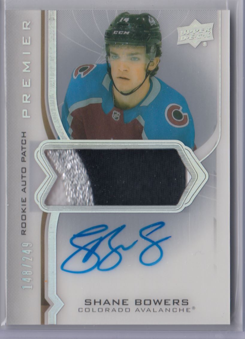 2021-22 Upper Deck Premier Update 2020-21 Shane Bowers RC Auto /149 ...