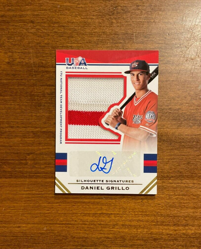 Daniel Grillo 2017 USA Baseball Silhouette Game Patch Auto #118 ...
