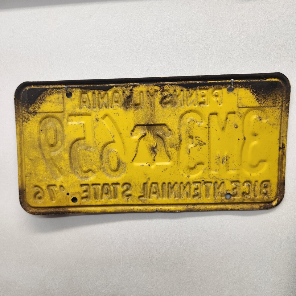 Pennsylvania Bicentennial State '76 license Plate 3M3 659 1975 1976 | eBay
