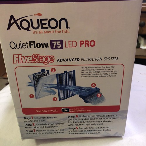 Aqueon QuietFlow 75 LED PRO Aquarium Power Filter | eBay