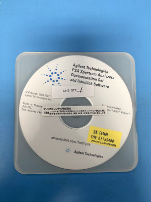 Agilent E4440-90205 PSA Spectrum Analyzers Doc. Set and IntuiLink ...
