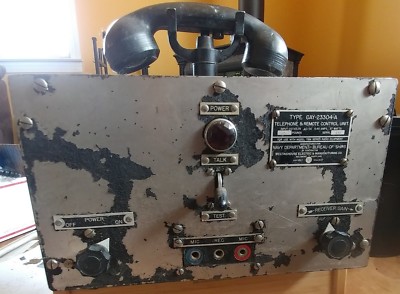 US Navy Military Ship Radio Transmitter Receiver WWII Telephone Vintage ...