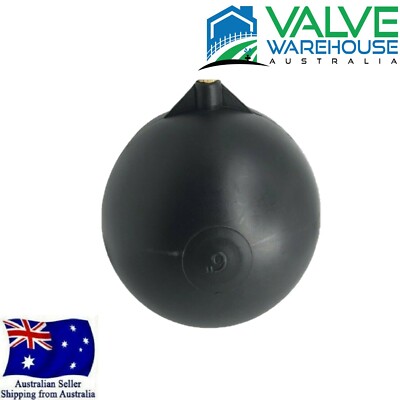 Black Plastic Ball Float - Available in Sizes 2" (50mm), 4" (100mm) & 6 ...