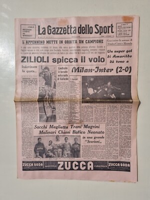 Gazzetta Dello Sport September 2 1963 Milan-Inter 2-0 Amarildo ...