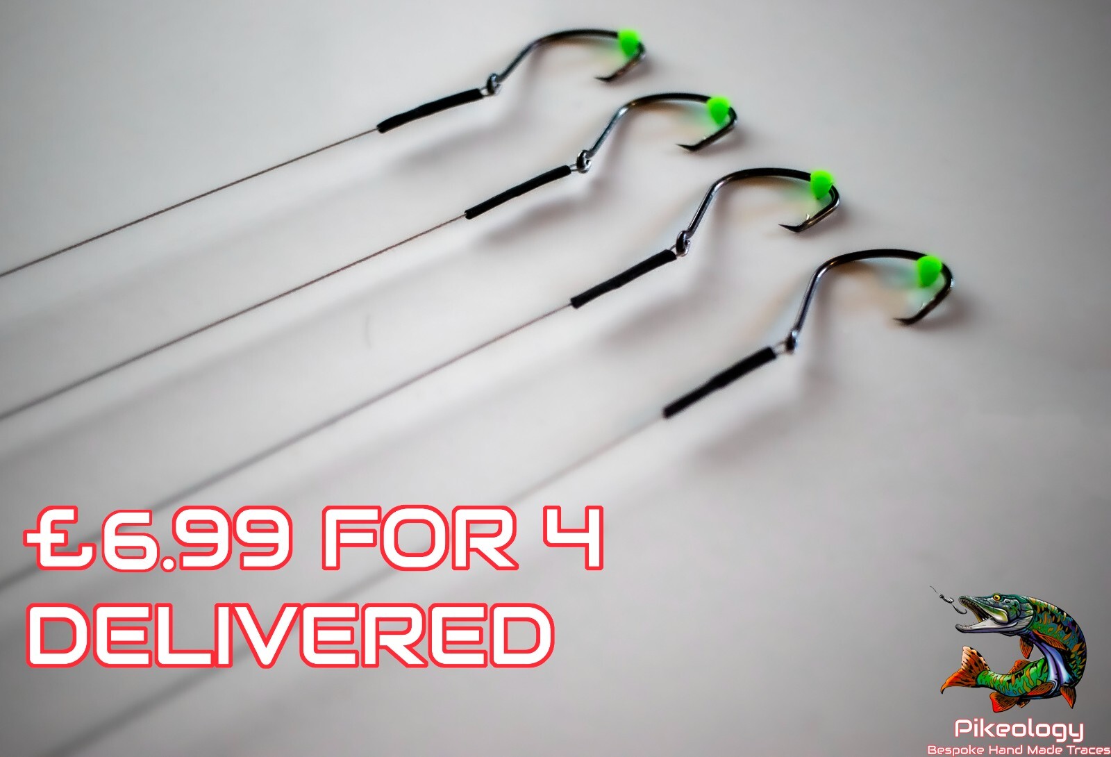 CIRCLE HOOK WIRE TRACE DEADBAITING 10, 15, 20, 34, 40LB ZANDER RIGS ...