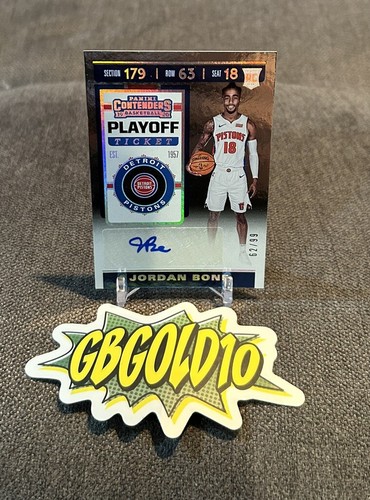 2019-20 Contenders Playoff Ticket Jordan Bone #153 Rookie Auto /99 ...