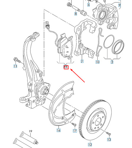NEW AUDI A4 B9 FRONT WHEEL BRAKE PADS SET 8W0698151AF ORIGINAL | eBay