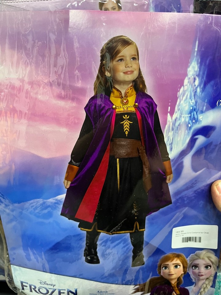 Frozen Deluxe Anna Costume Kids Medium (7-8) Full Costume Disguise NEW ...
