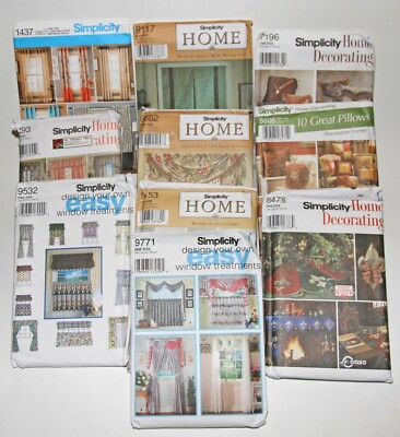 Simplicity Home Decor Patterns Window Treatments Pillows Bathroom ...